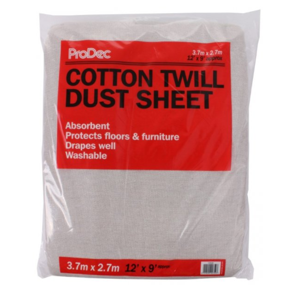 Decorating Supplies Direct - Prodec Cotton Twill Dust Sheet 12' x 9'