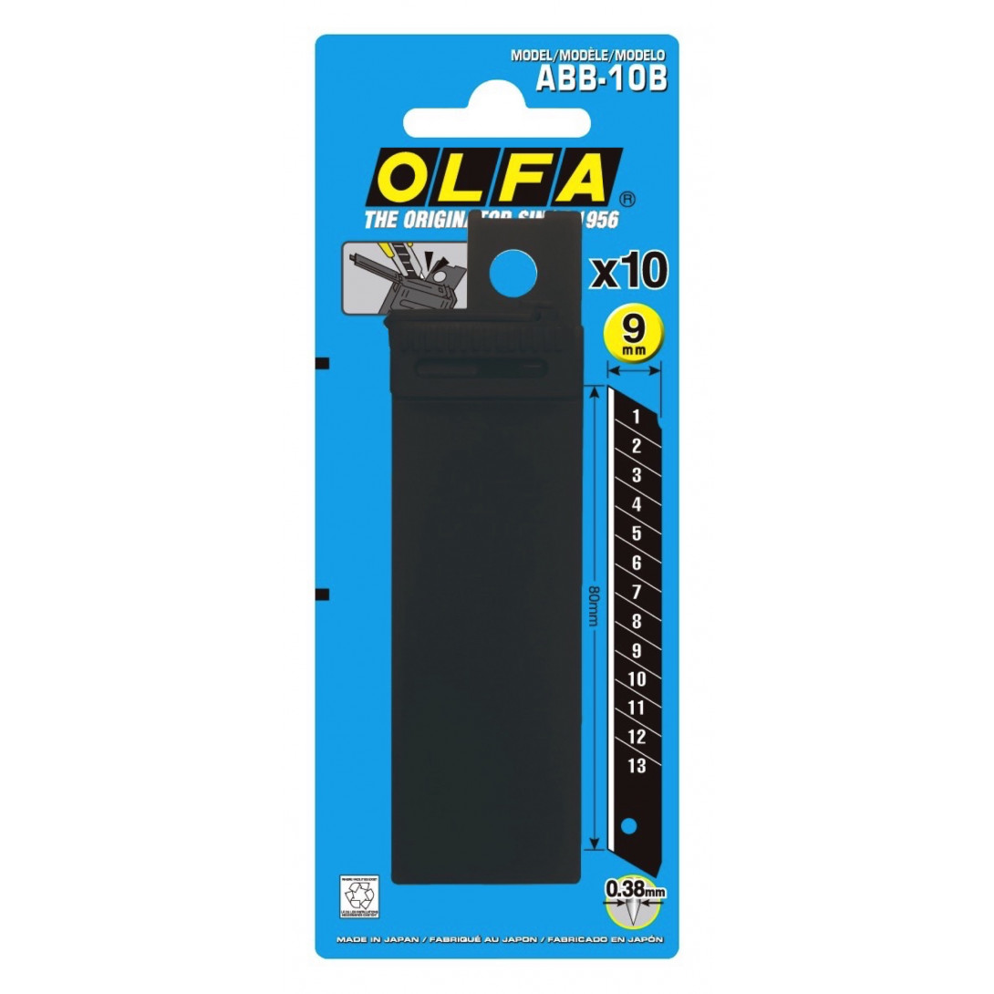 Decorating Supplies Direct - OLFA Excel Black Ultra-Sharp Blades 9mm Pack of 10