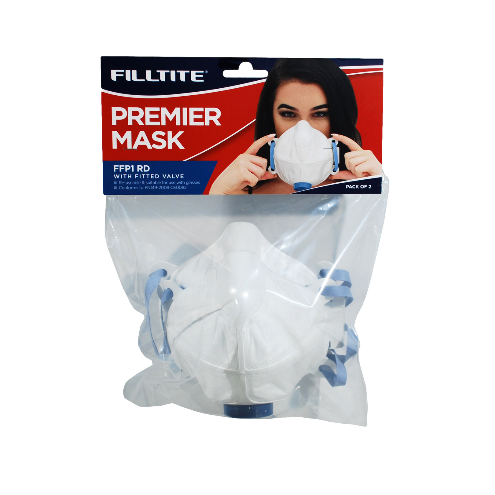 Decorating Supplies Direct - Filltite FFP1 Premier Face Masks Pack of 2